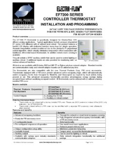 Electra Flo Thermostat – Programming Instructions | Concord Pacific ...